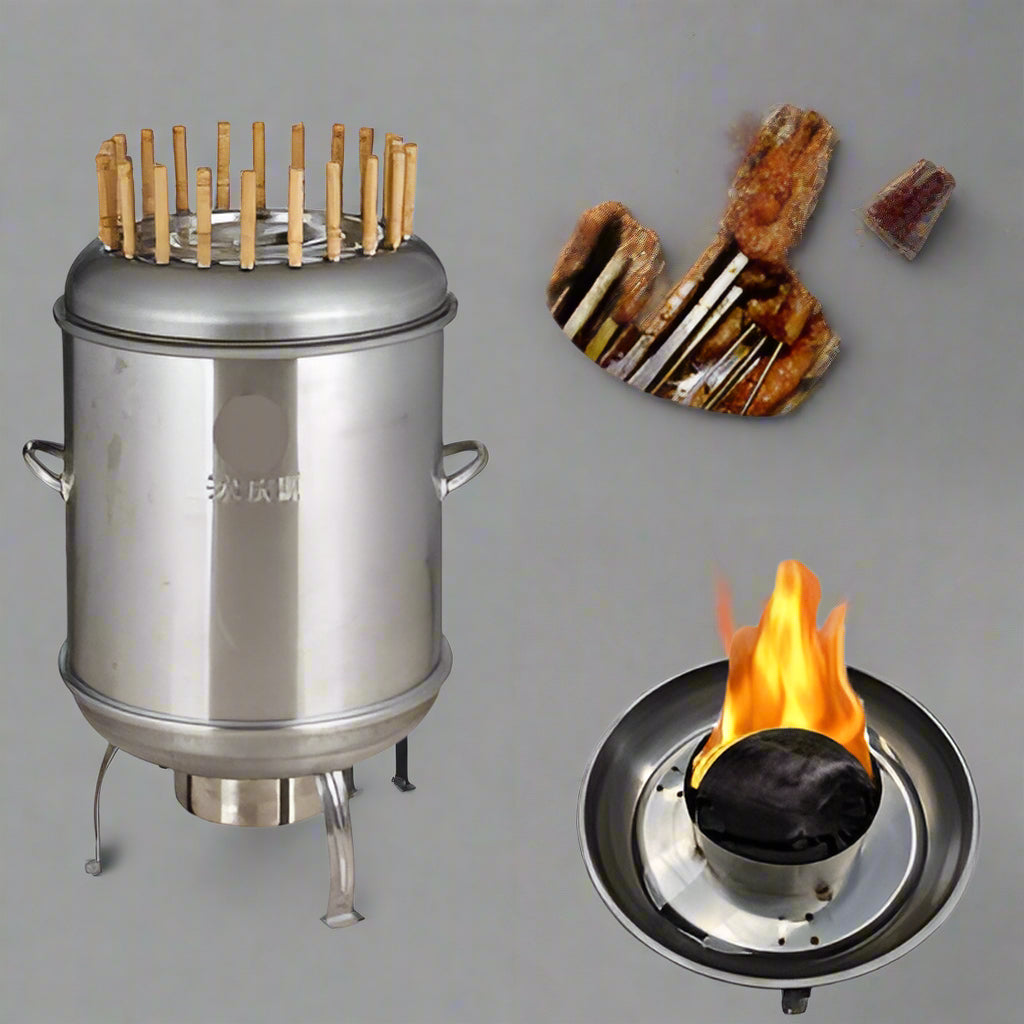 Portable Barbeque Round Steel Grill-Home Tandoor BBQ – Big Bazaar