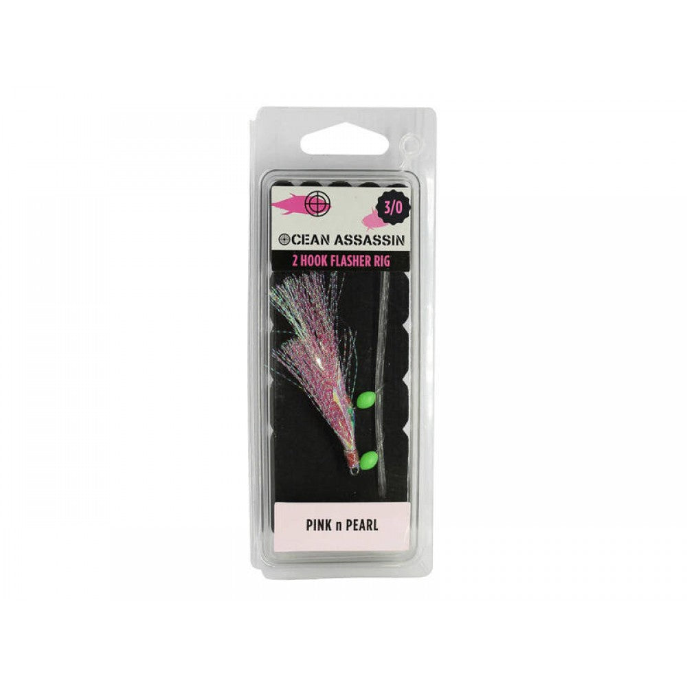 Pink n Pearl 2 Hook Flasher Rig - Size 3/0 Fishing Hooks – Big Bazaar