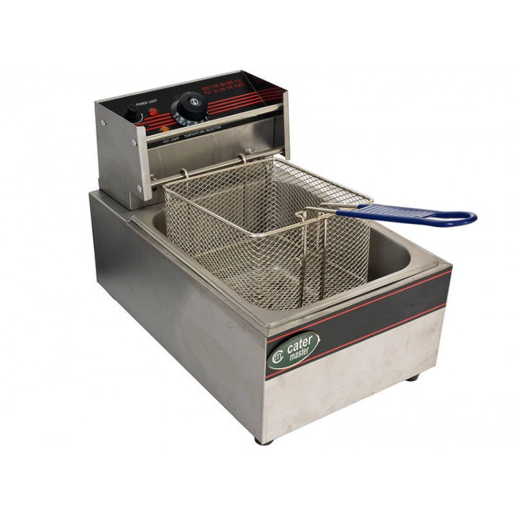 5.5L Deep Fryer 2.4kW Electric - Commercial Benchtop Single Vat + Fryi ...