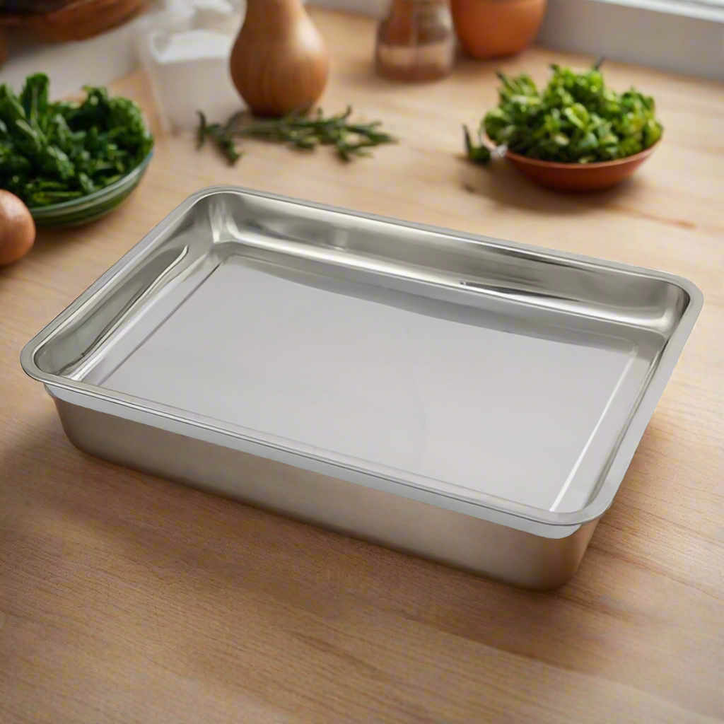 Stainless Steel Tray 40x30x5CM S/S Dish – Big Bazaar