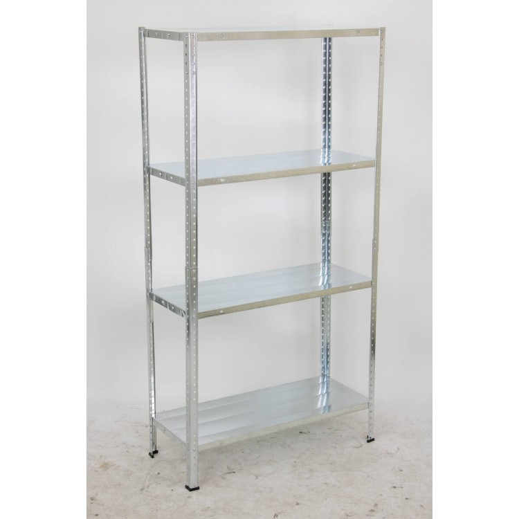 4 Tier Storage Rack Shelves 1.45m - Galv Steel Racking Shelf - Worksho ...