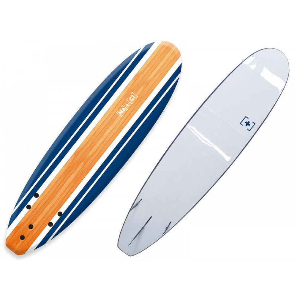 6'2 Soft Surfboard 1.88m - THE WOODY - Blue WoodStripe – Big Bazaar