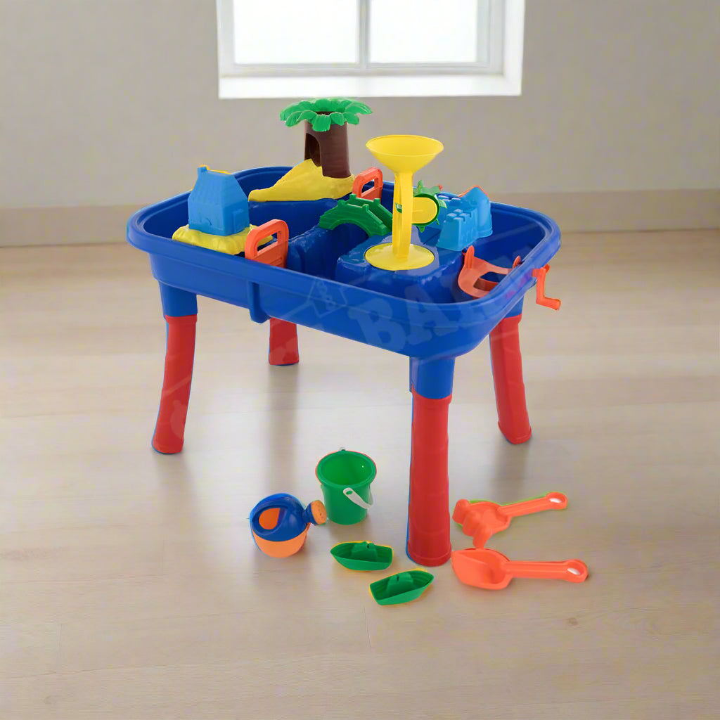 Kids Plastic Multiplay Summertime Sand & Water Play Table 65cm x 42cm ...